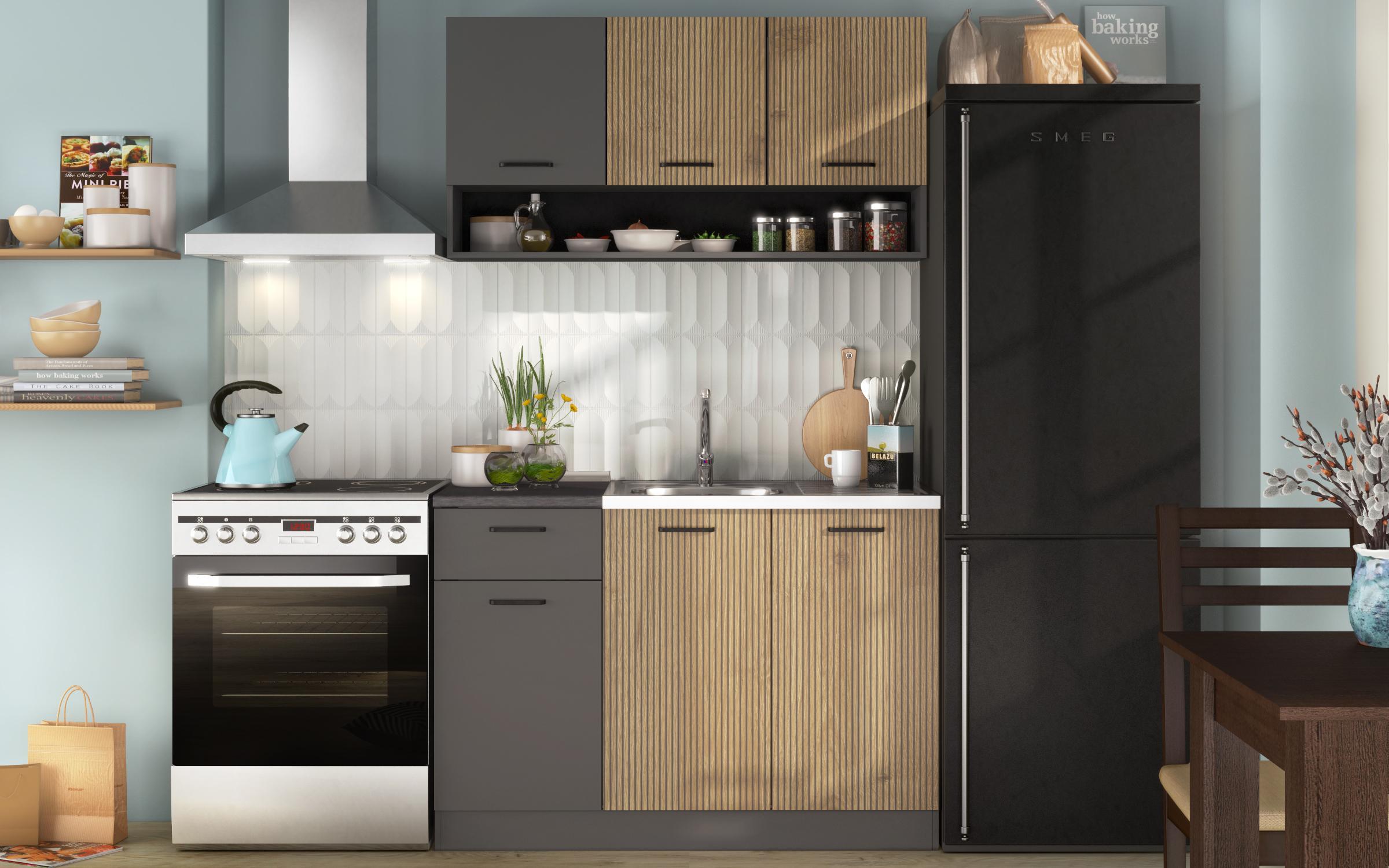 Bucatarie cu blat termic inclus Lora 5 mini | Vellea Home